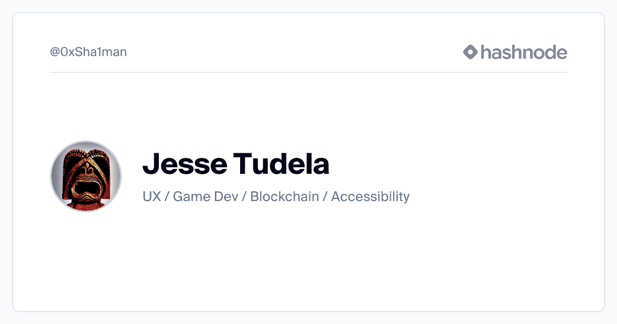 Jesse Tudela (@0xSha1man) | Hashnode