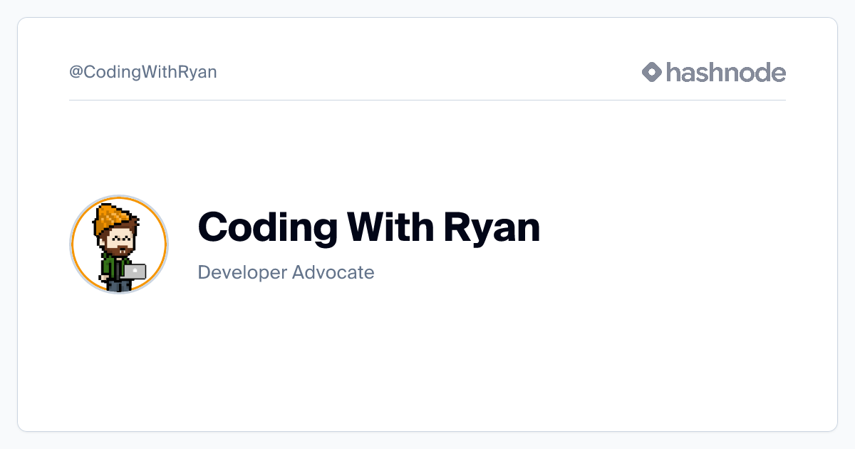 Coding With Ryan (@CodingWithRyan) | Hashnode
