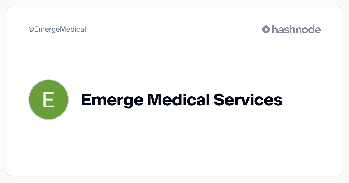 Emerge Medical Services (@EmergeMedical) | Hashnode