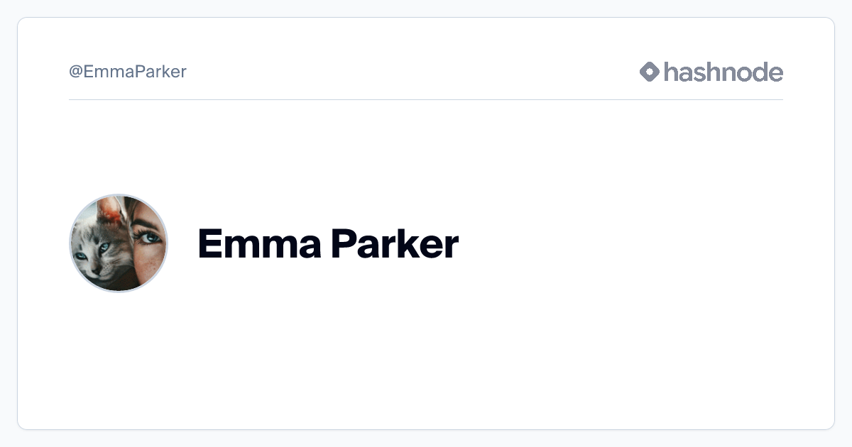 Emma Parker (@EmmaParker) | Hashnode