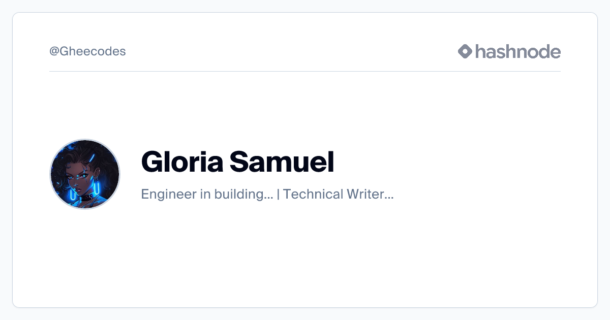 Gloria Samuel (@Gheecodes) | Hashnode
