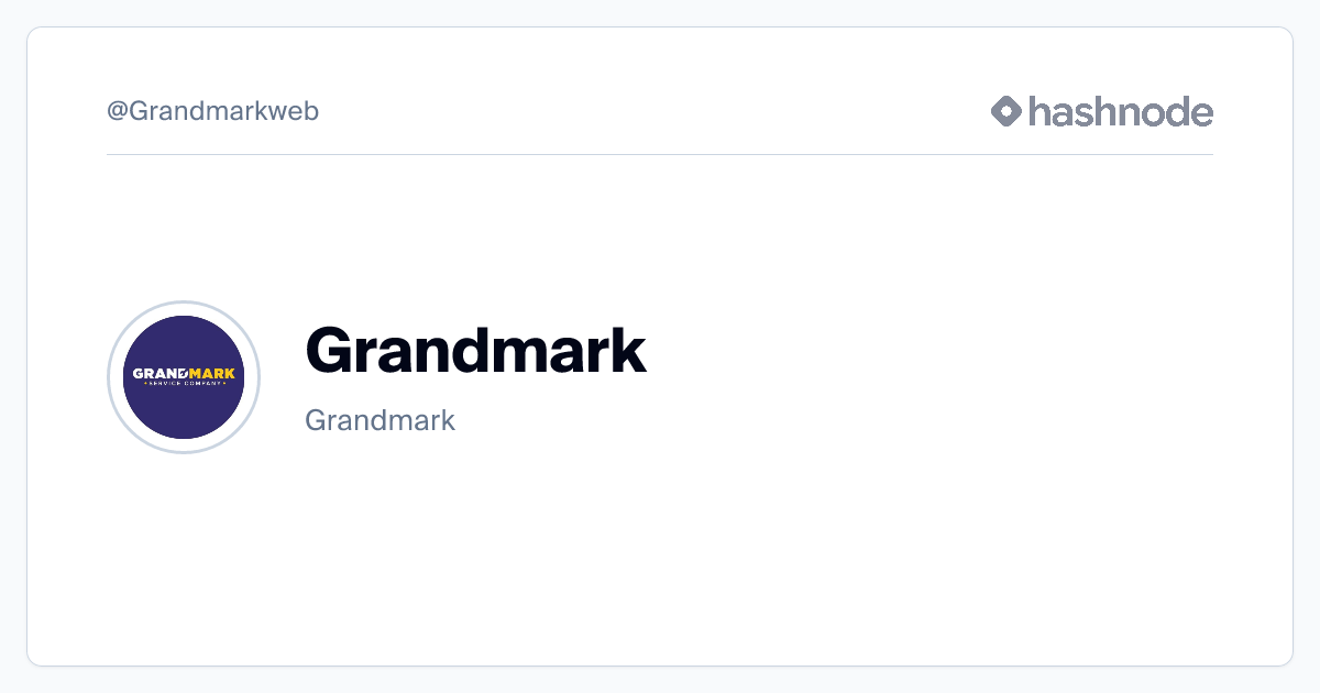 Grandmark (@Grandmarkweb) | Hashnode