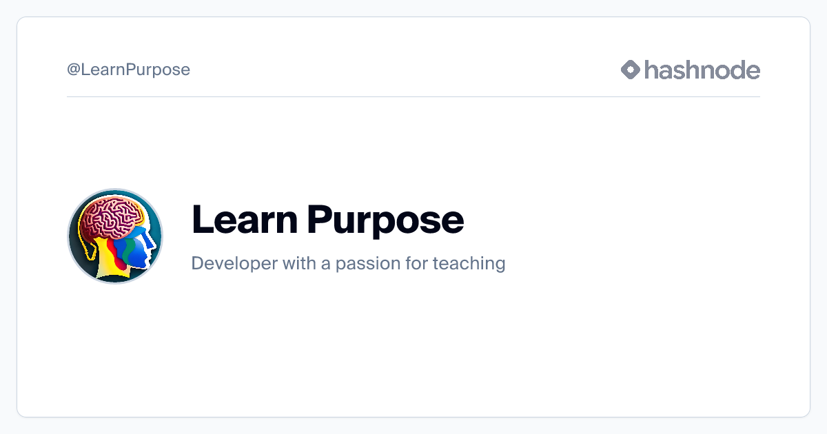 Learn Purpose (@LearnPurpose) | Hashnode