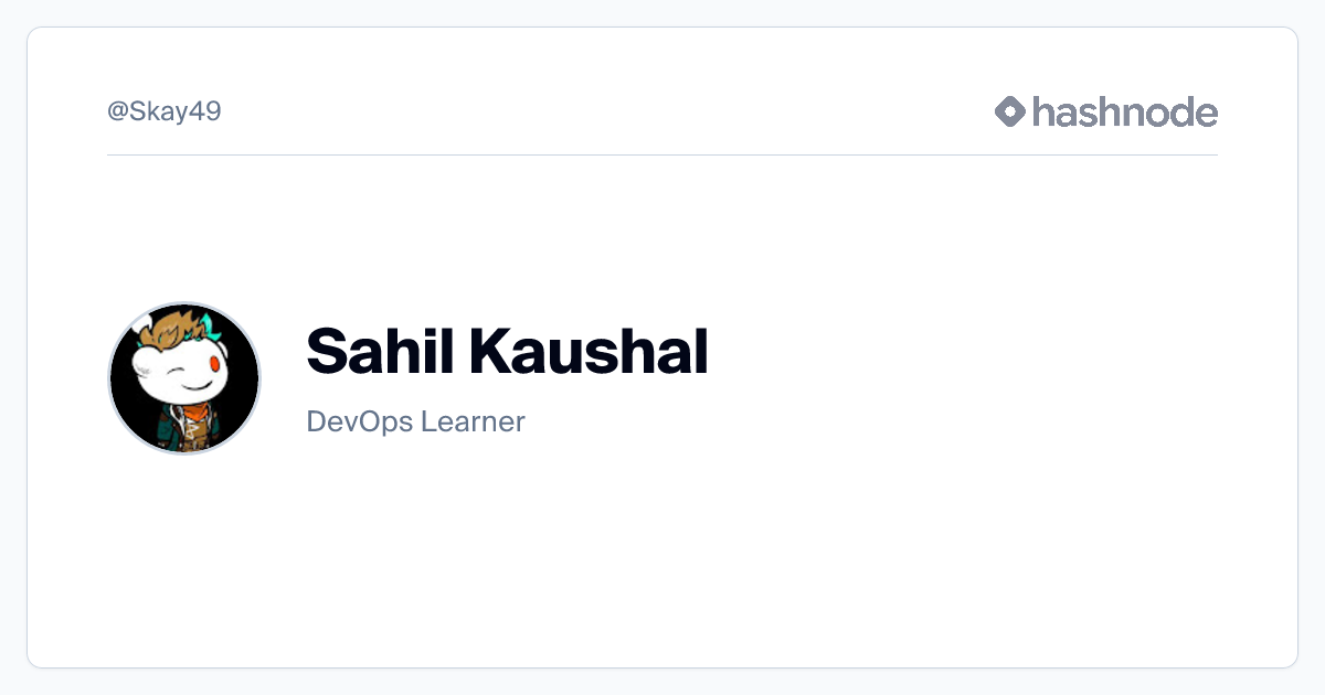 Sahil Kaushal (@Skay49) | Hashnode