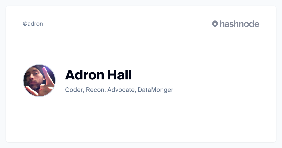 Adron Hall (@adron) | Hashnode