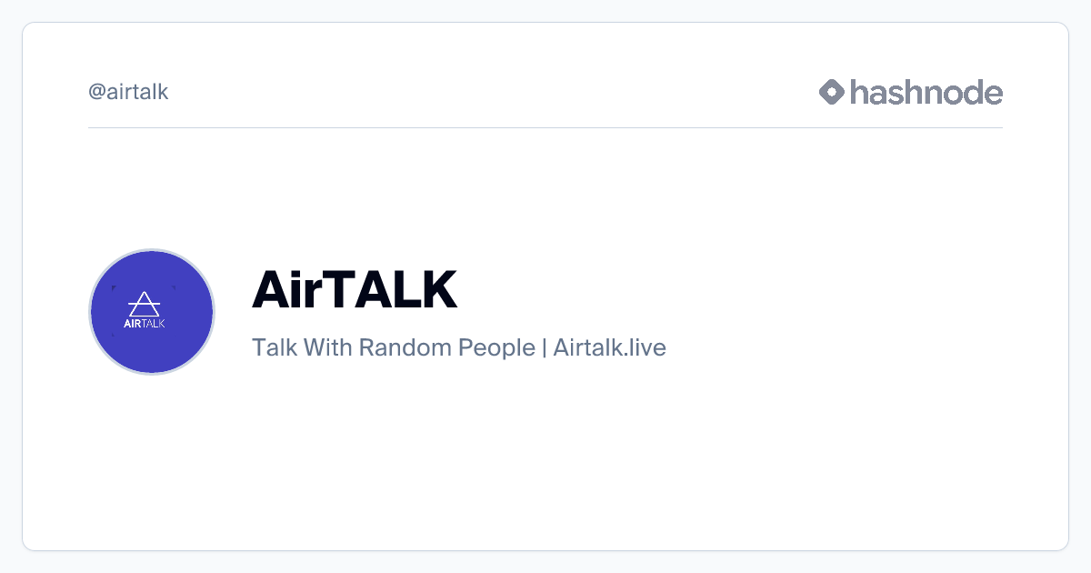 AirTALK (@airtalk) | Hashnode