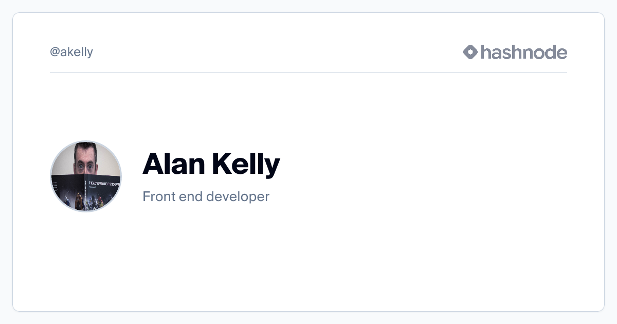 Alan Kelly (@akelly) | Hashnode
