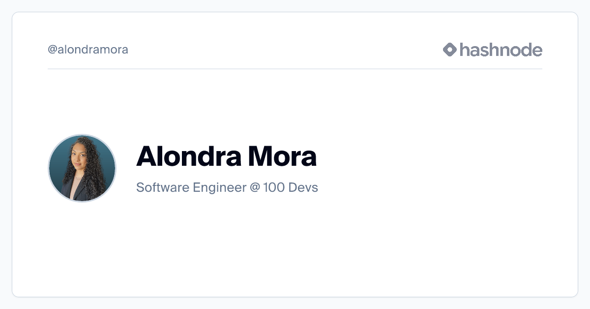Alondra Mora (@alondramora) | Hashnode
