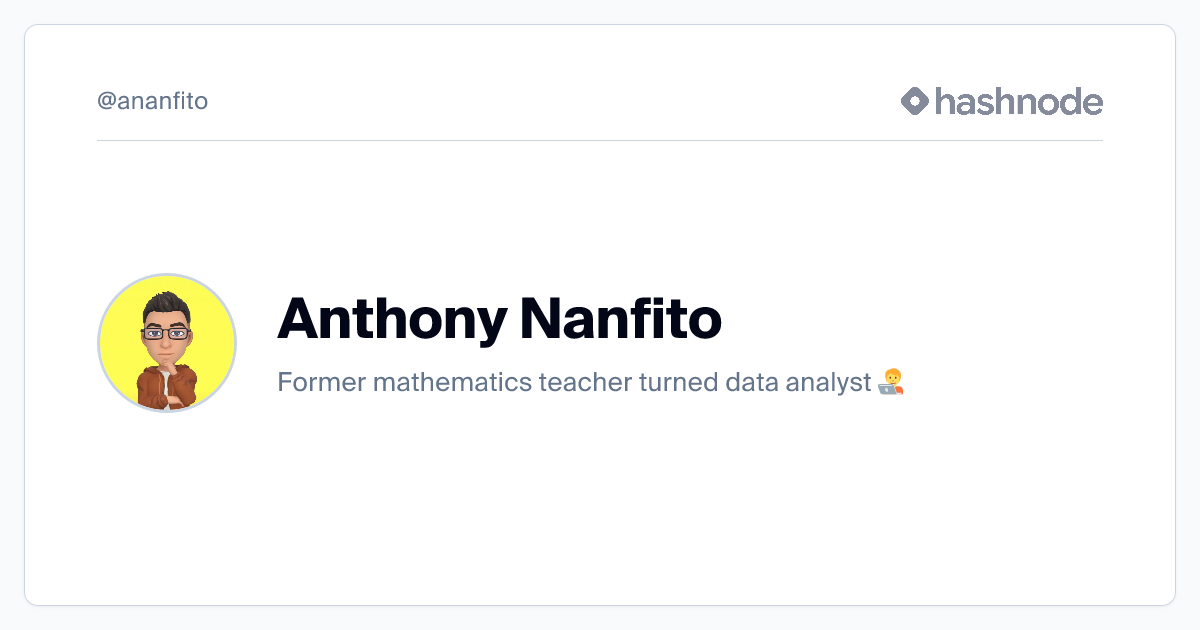Anthony Nanfito (@ananfito) | Hashnode