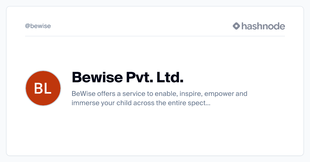 Bewise Pvt. Ltd. (@bewise) | Hashnode