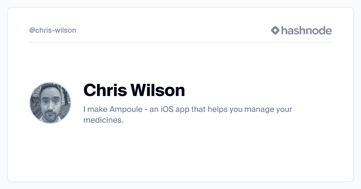 Chris Wilson (@chris-wilson) | Hashnode