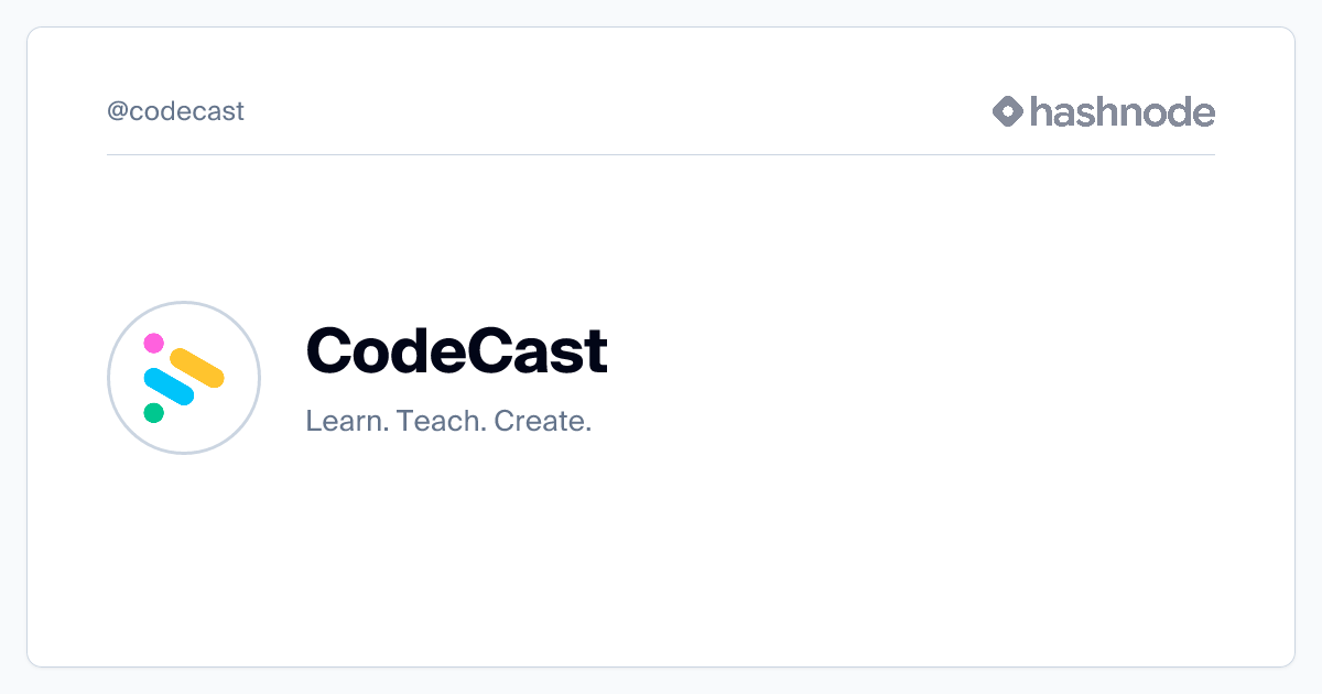 CodeCast (@codecast) | Hashnode