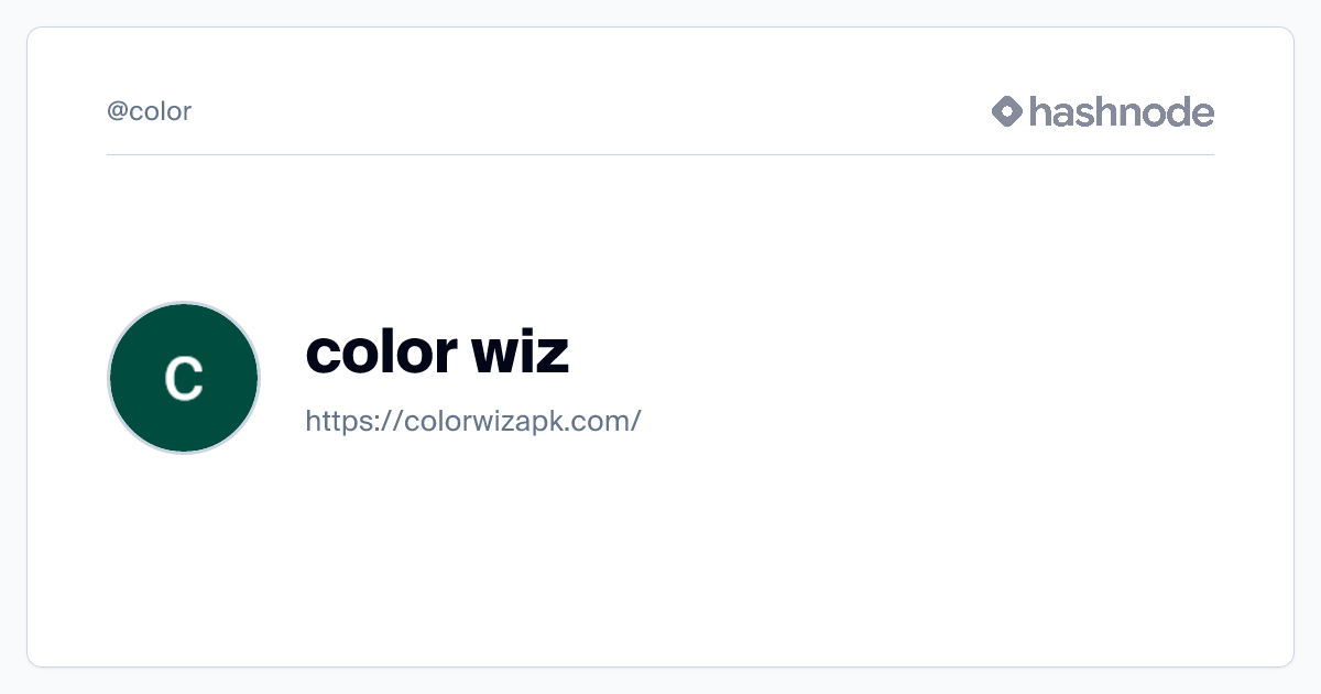 color wiz (@color) | Hashnode
