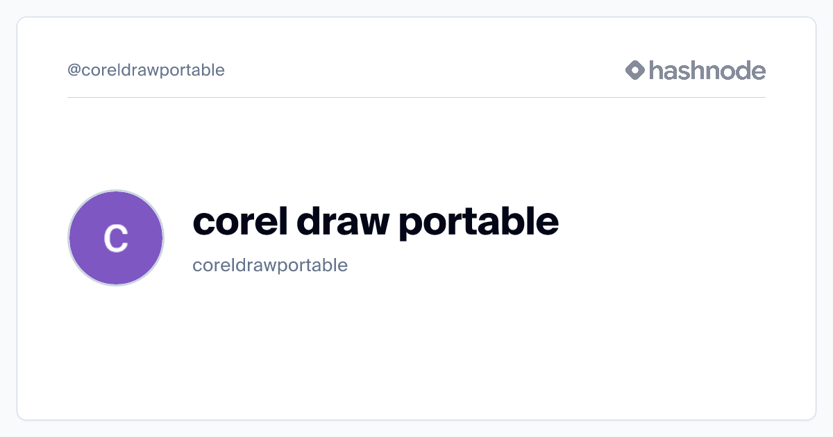 corel draw portable (@coreldrawportable) | Hashnode