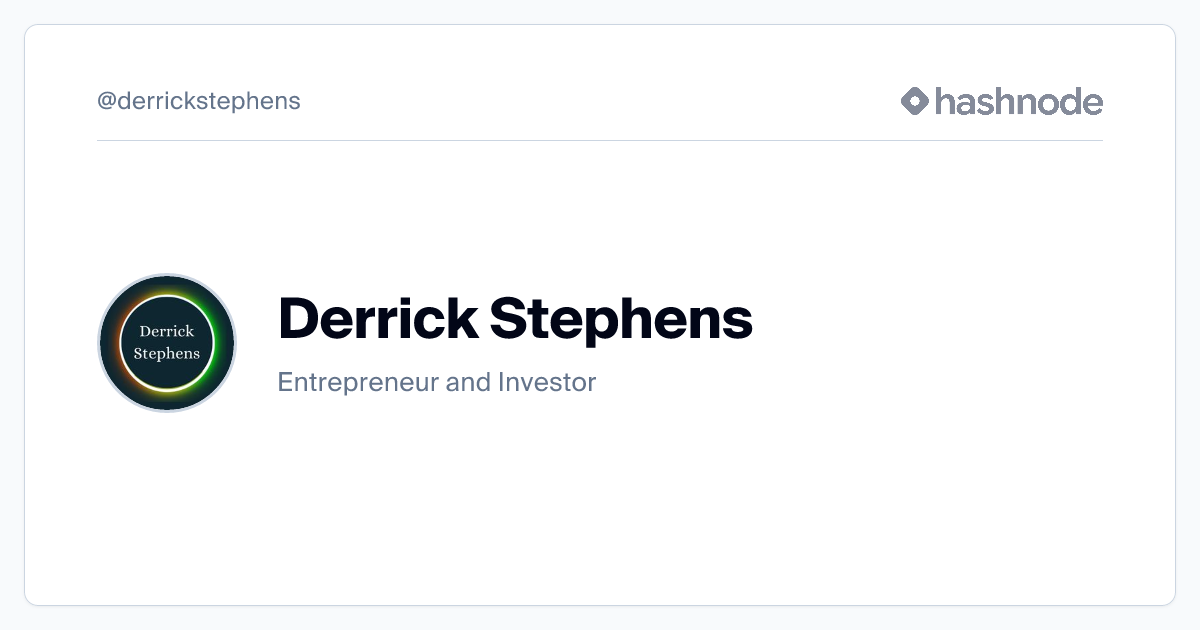 Derrick Stephens (@derrickstephens) | Hashnode