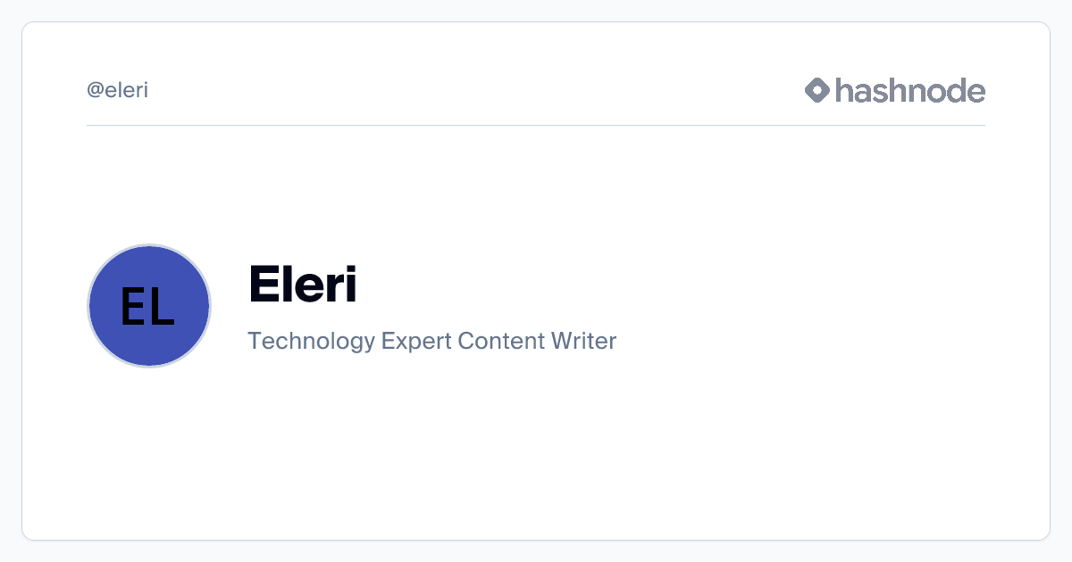 Eleri (@eleri) | Hashnode