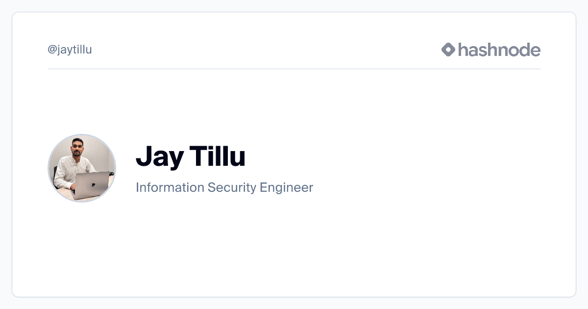 Jay Tillu (@jaytillu) | Hashnode