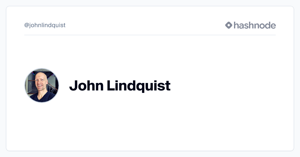 John Lindquist (@johnlindquist) | Hashnode