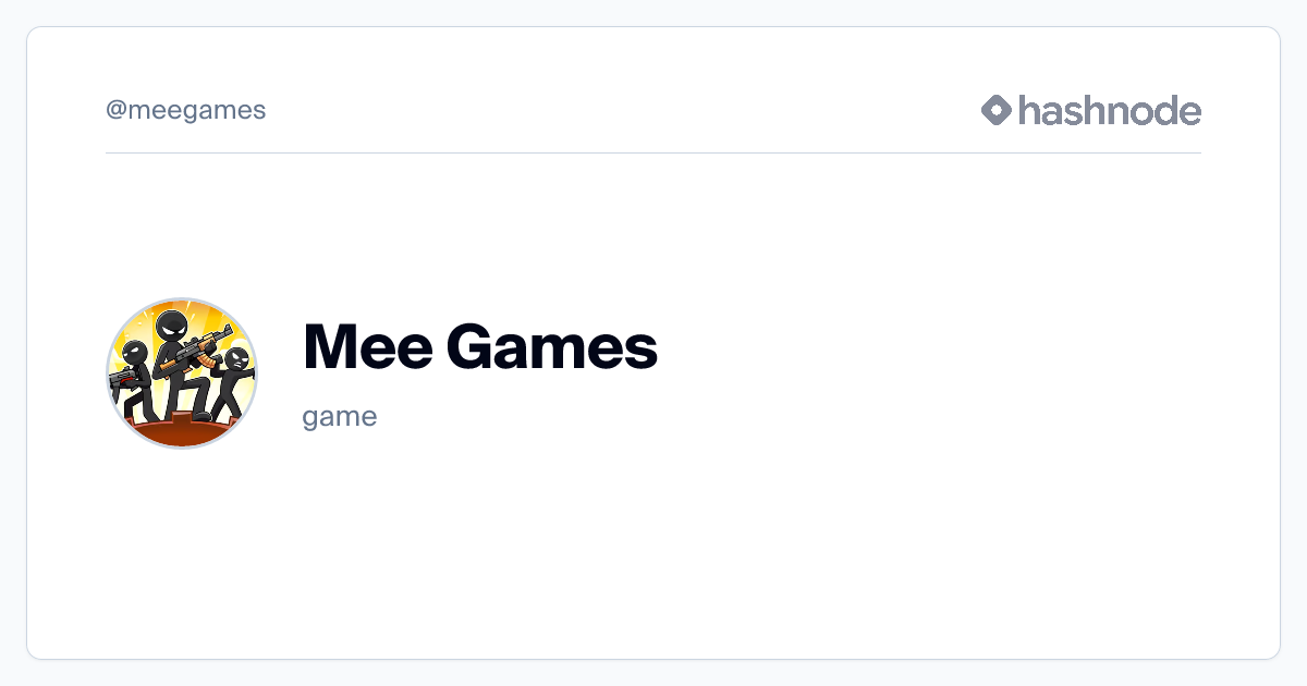 Mee Games (@meegames) | Hashnode