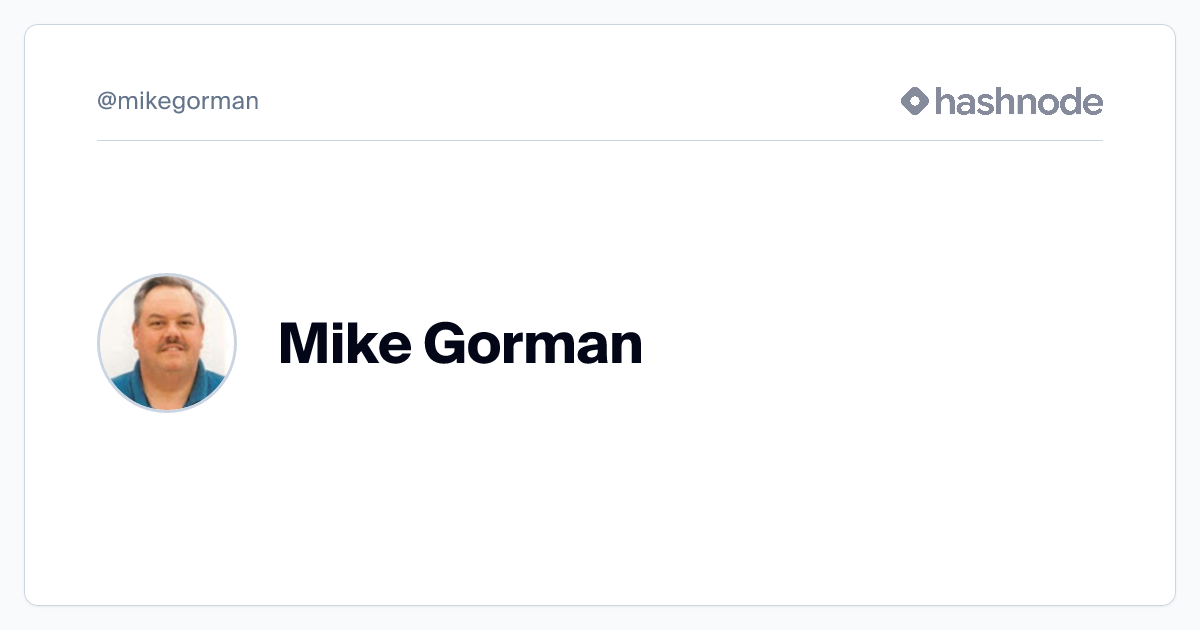 Mike Gorman (@mikegorman) | Hashnode
