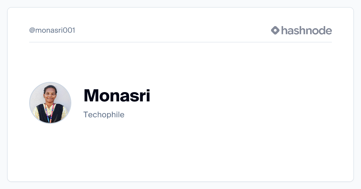 Monasri (@monasri001) | Hashnode