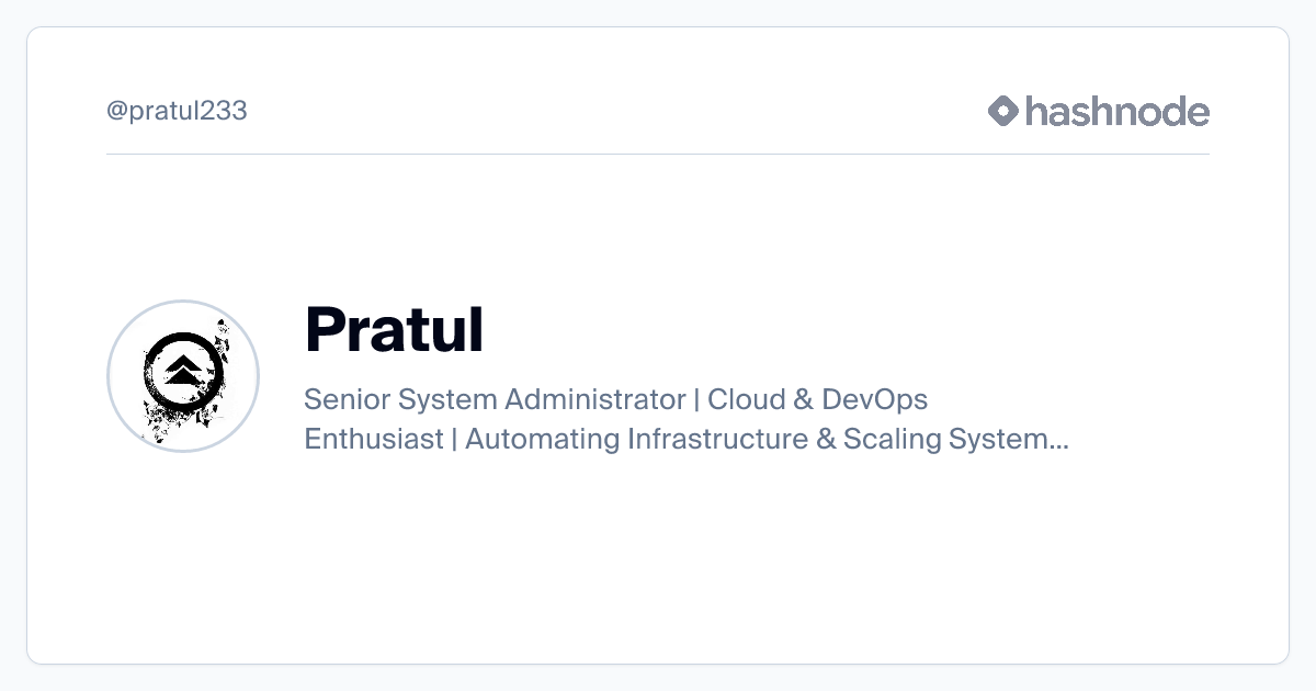 Pratul (@pratul233) | Hashnode