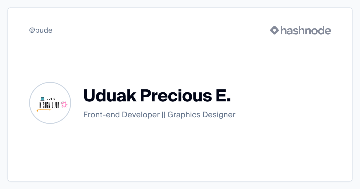 Uduak Precious E. (@pude) | Hashnode