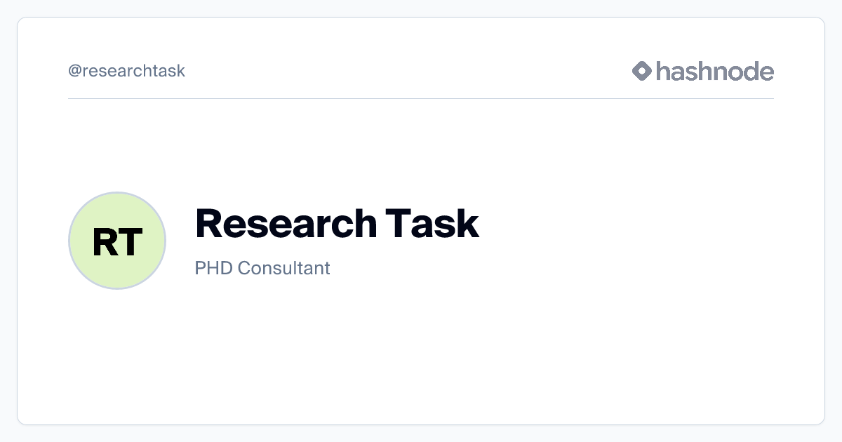 Research Task (@researchtask) | Hashnode