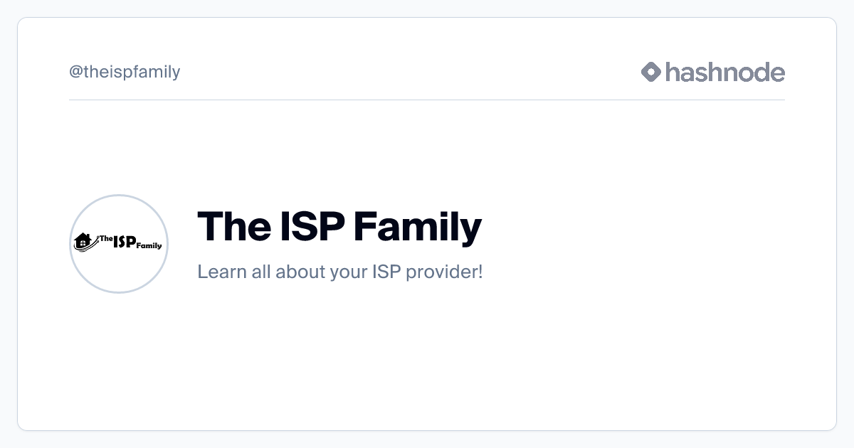 The ISP Family (@theispfamily) | Hashnode