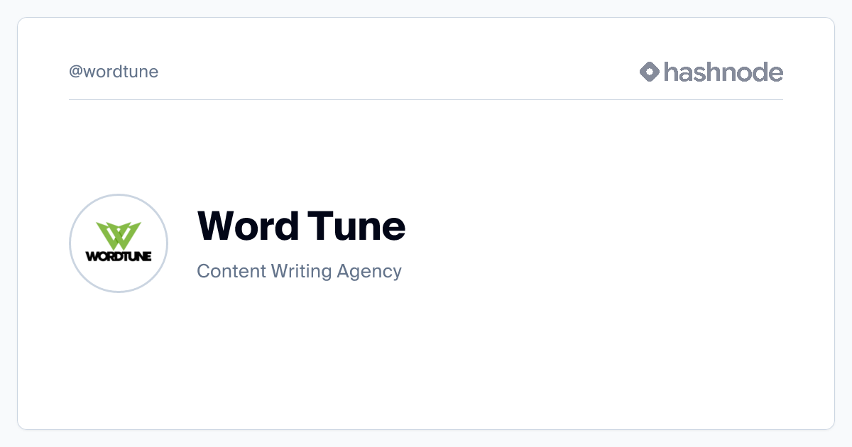 Word Tune (@wordtune) | Hashnode