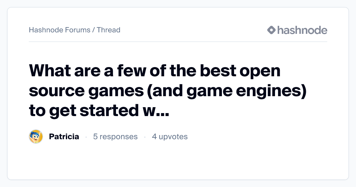 What are a few of the best open source games (and game engines) to get ...