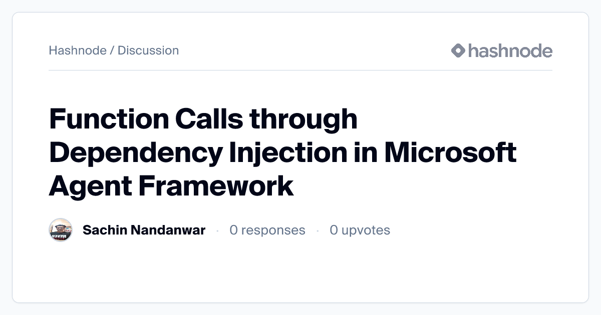 Discussion on "Function Calls through Dependency Injection in Microsoft ...