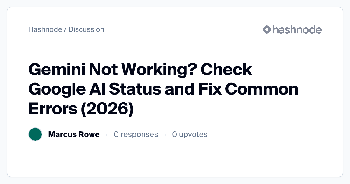 Discussion on "Gemini Not Working? Check Google AI Status and Fix ...
