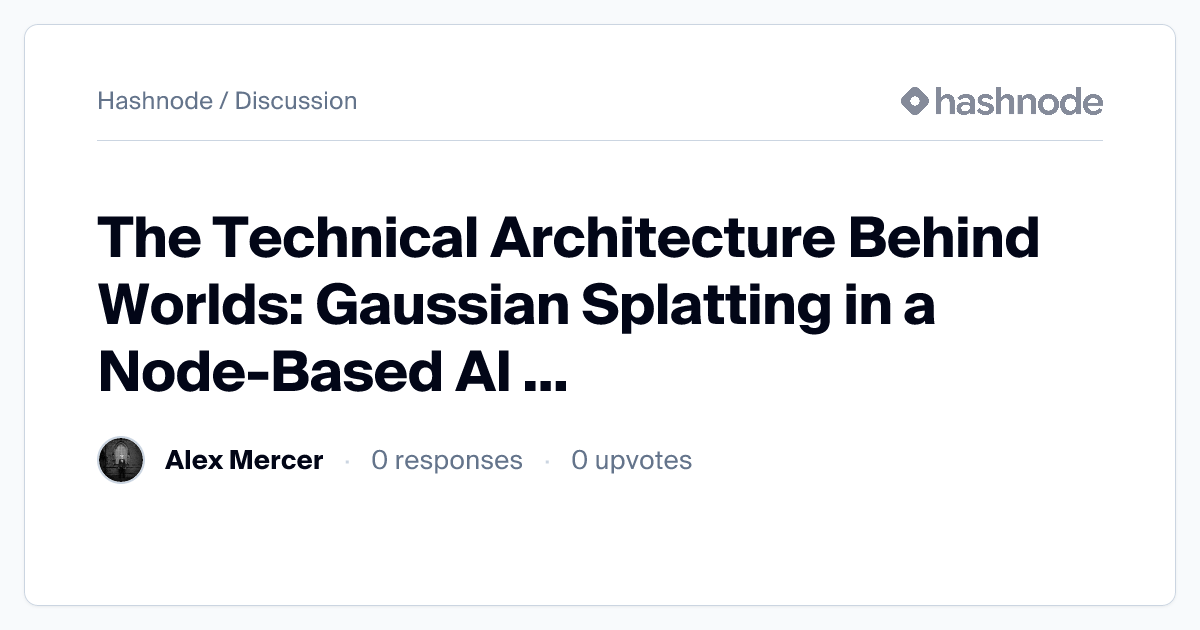 Discussion on "The Technical Architecture Behind Worlds: Gaussian ...