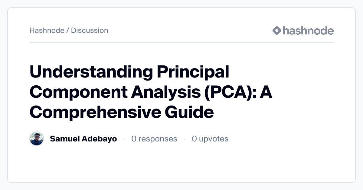 Discussion on "Understanding Principal Component Analysis (PCA): A ...