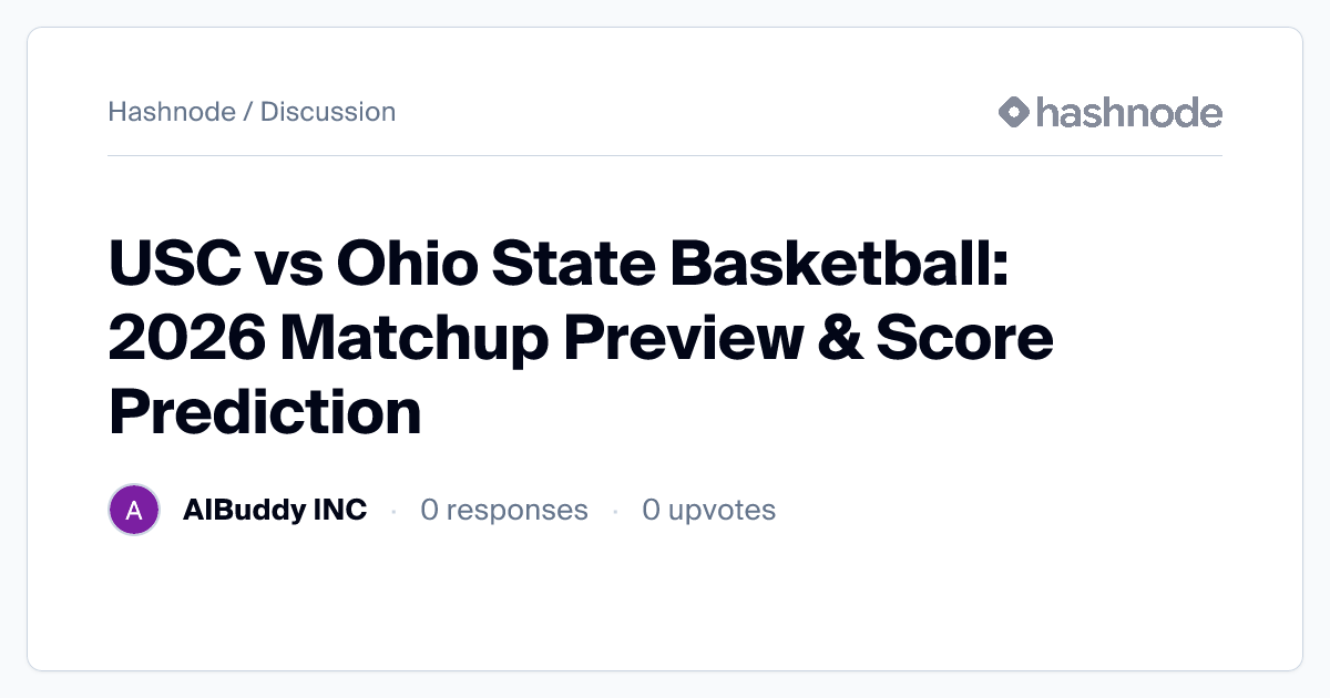 Discussion on "USC vs Ohio State Basketball: 2026 Matchup Preview ...